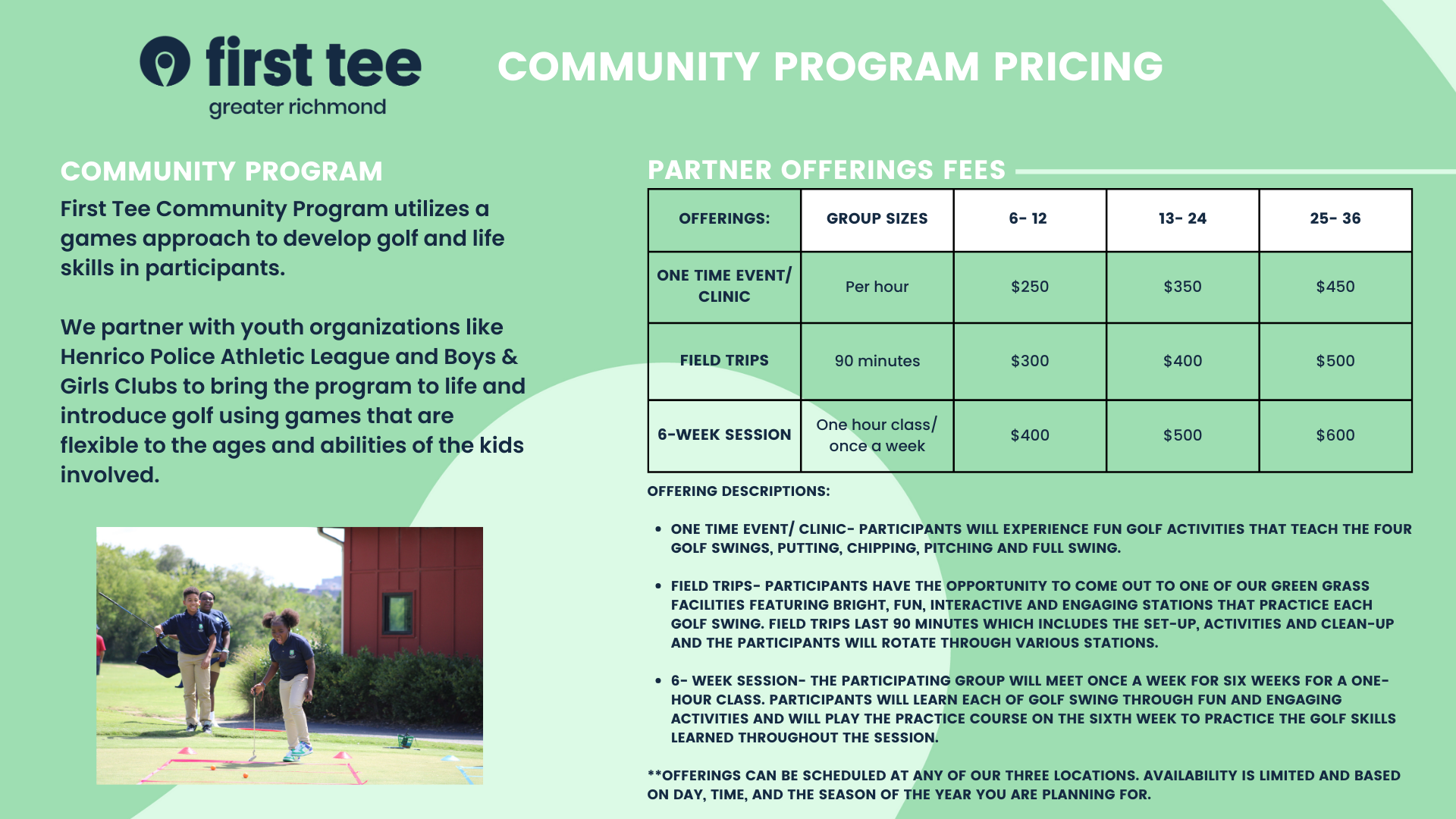 Community Program 2025 - First Tee - Greater Richmond